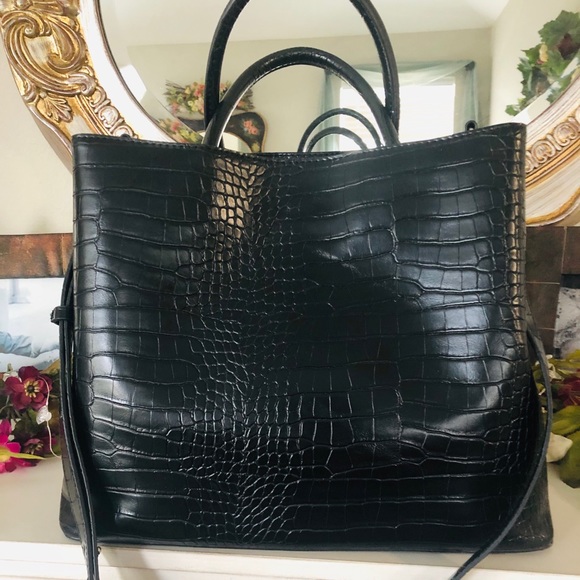 French Connection | Bags | French Connection Vegan Leather Tote | Poshmark